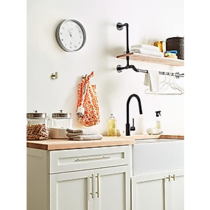 Amerock BH26542BBZ | Golden Champagne Single Robe Hook | 2-1/4 in. (57 mm) Length Towel Holder | Arrondi | Towel Hook for Bathroom | Bathroom Hardware | Bath Accessories