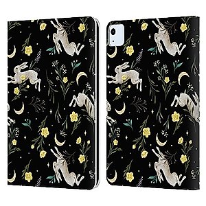 Head Case Designs Officially Licensed Episodic Drawing Bunny Night Pattern Leather Book Wallet Case Cover Compatible with Apple iPad Air 2020/2022