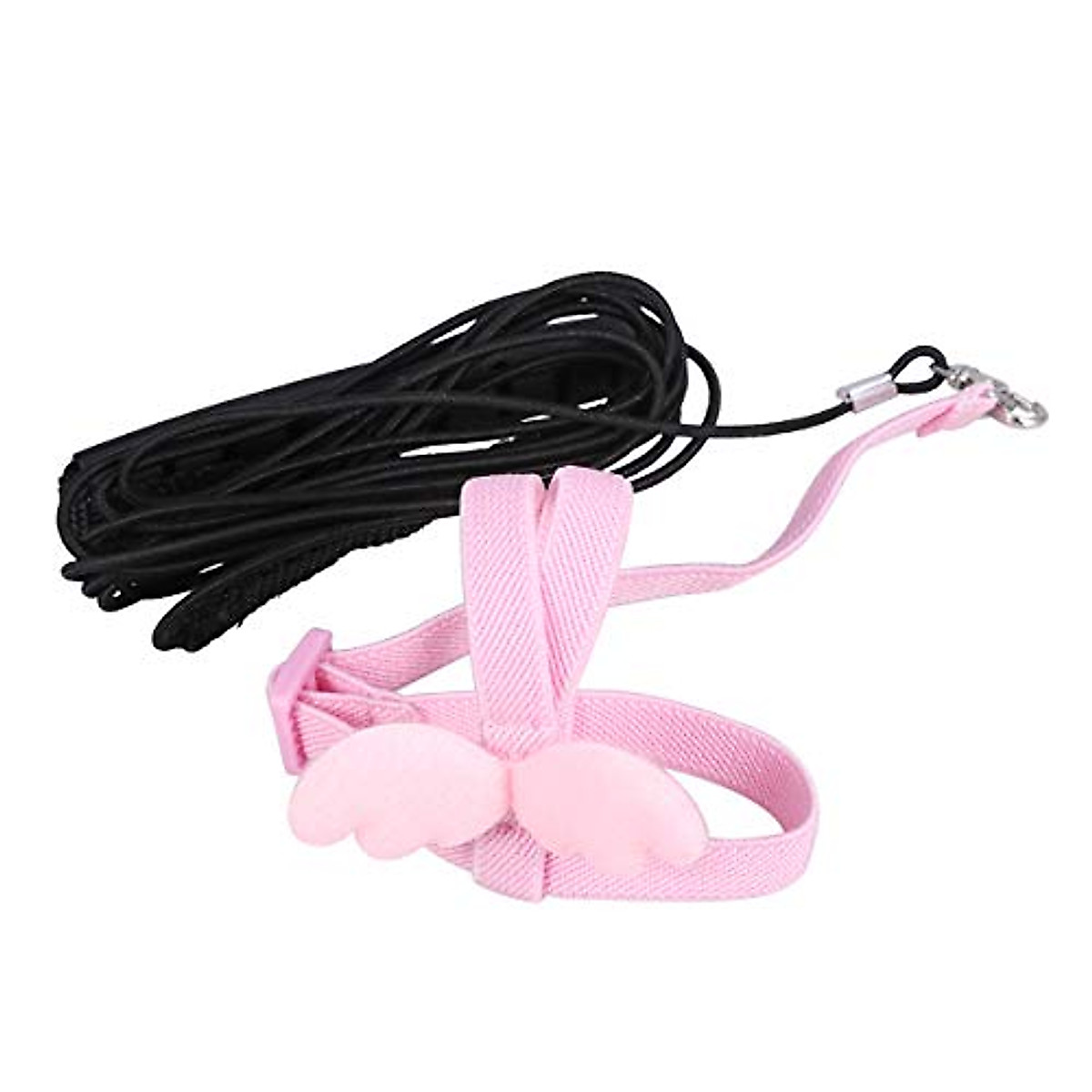 POPETPOP Bird Harness - Pet Bird Harness and Leash Rope Training Durable Wing for Parrot Bird Pet Supplies - Pink