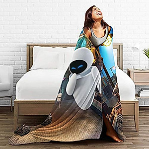 WEQDUJG Wall E Blanket Throws Bed Queen Size Ultra Soft Micro Fleece Warm Fluffy Couch Living Room Luxury Blankets 50 x 40 in