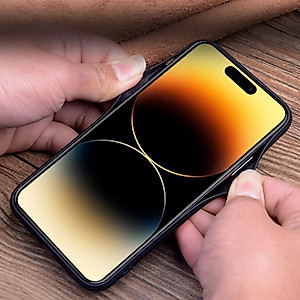 for iPhone 15 Pro Max Genuine Leather Case Luxury Design Cute Slim Crocodile Pattern Shiny Bling Glitter Fancy Back Cover for Women Girls Man Phone Skin,Brown