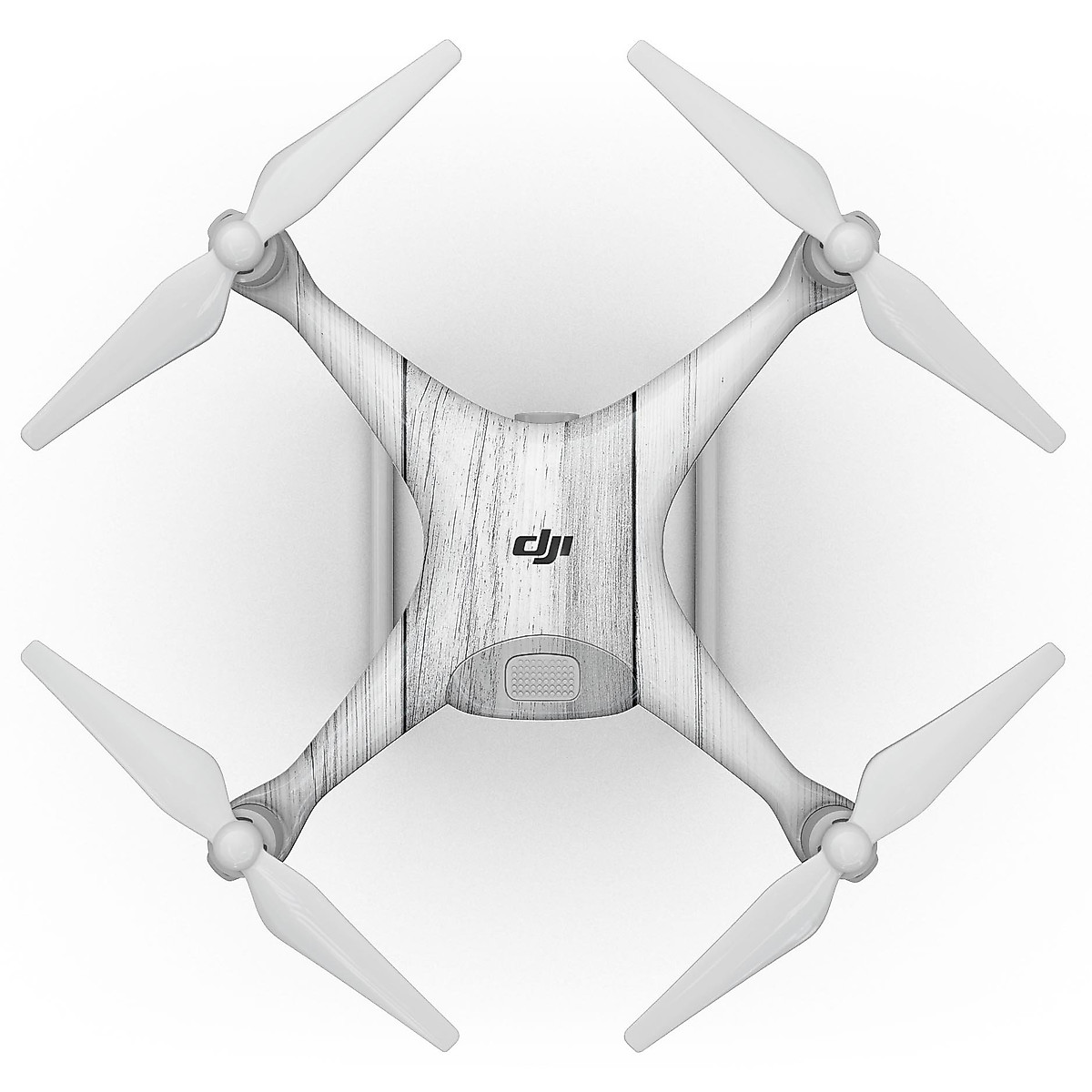 Design Skinz Design Skinz White & Gray Wood Planks Full-Body Wrap Decal Skin-Kit Compatible with The Drone DJI Inspire 1
