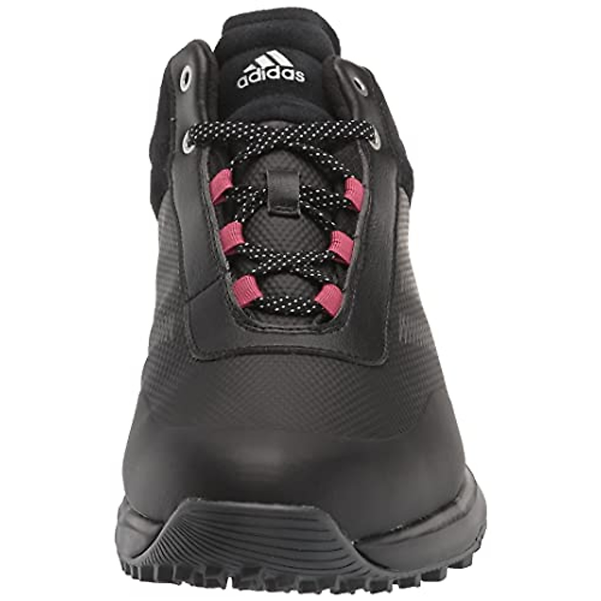 adidas Women's S2G Spikeless Mid-Cut Golf Shoes, Core Black/Dark Silver/Wild Pink, 7.5