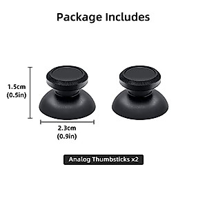 Mcbazel Aluminum Alloy Metal Analog Thumbstick for Xbox ONE Black (Set of 2)