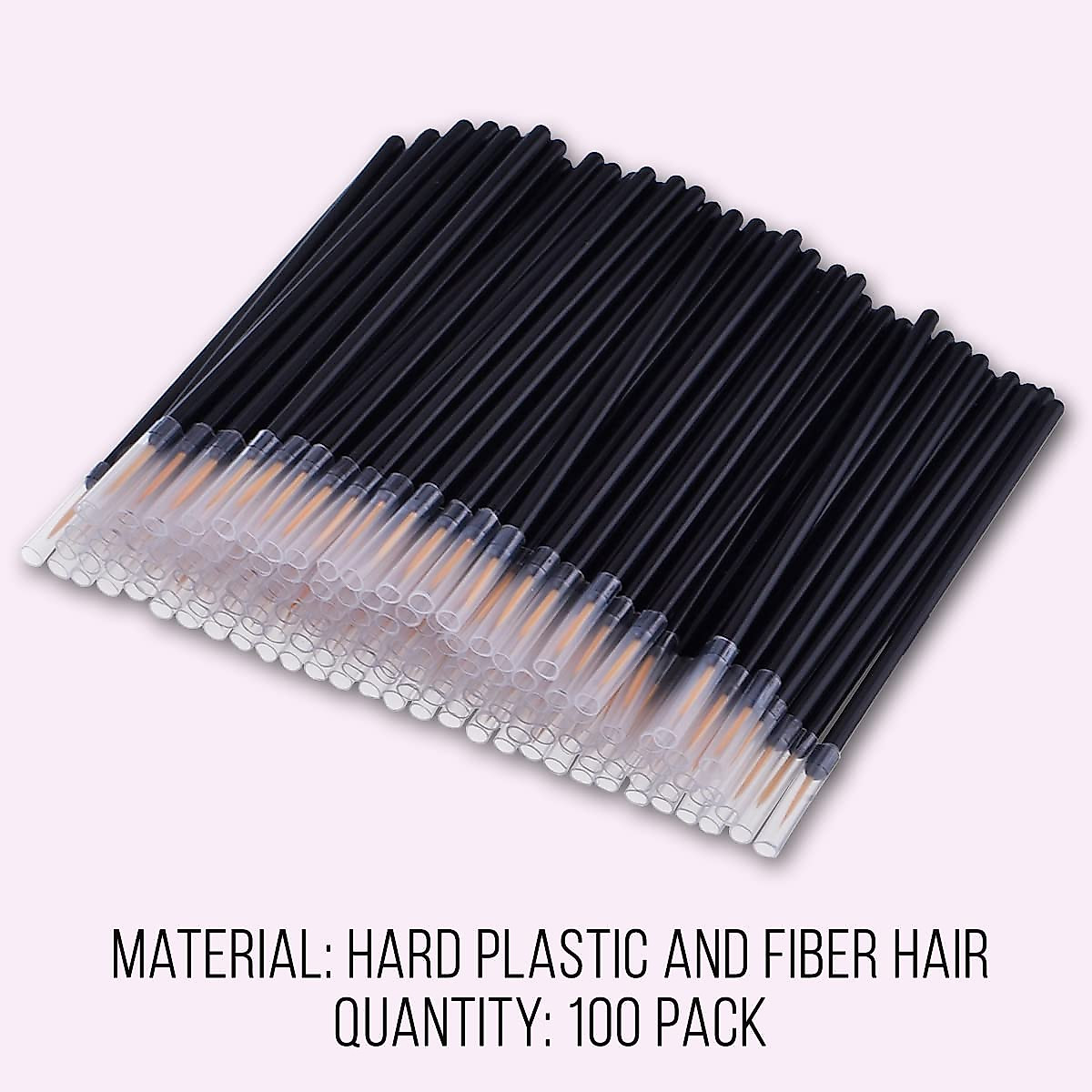 KINGMAS 100 Pack Eyeliner Brush, Disposable Ultra-fine Point Eyeliner Applicator Cosmetic Eye Wands Eye Liner Makeup Tool