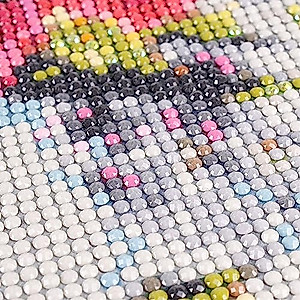 Random Cartoon Diamond Art Painting Kits for Adults - DIY 5D Round Full Drill Diamond Paintings,Paint with Diamonds Pictures Gem Art Painting Kits Arts and Crafts for Home Wall Decor(11.8X15.7inch)