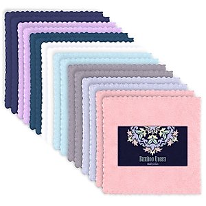16 Count Premium Makeup Remover Cloths- Super Soft Not Wear Skin - 8×8 Inches - Highly Absorbent Microfiber Coral Velvet Fingertip Face Towels Washcloths for Hand and Make Up, Quick Dry- Multicolor