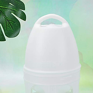 TEHAUX Pigeon Water Feeder, Bird Water Drinker 3L Bird Water Dispenser Automatic Feeder Hanging Water Bottles for Pigeon (White)