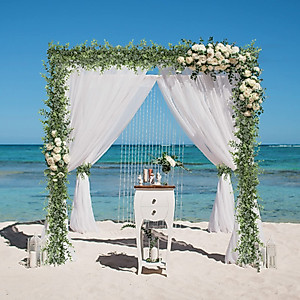 Dolicer Eucalyptus Garland, 12FT Faux Greenery, Artificial Leaves Vine, Fake Hanging Garlands Wedding Decor (Grey Green)