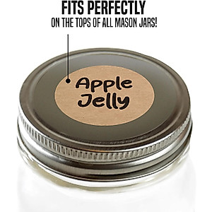 MESS Dissolvable Canning Labels for Jars – 200 Kraft Dissolvable Mason Jar Labels - Dissolvable Food Labels for Containers - Jam Homemade Canning Jar Labels Stickers - Removable Mason Jar Labels 1.5"