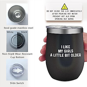 Personalized Tumbler with Lid and Straw i like my girls a little bit older Tumbler Insulated Tumblers Stainless Steel Tumbler Funny Gifts