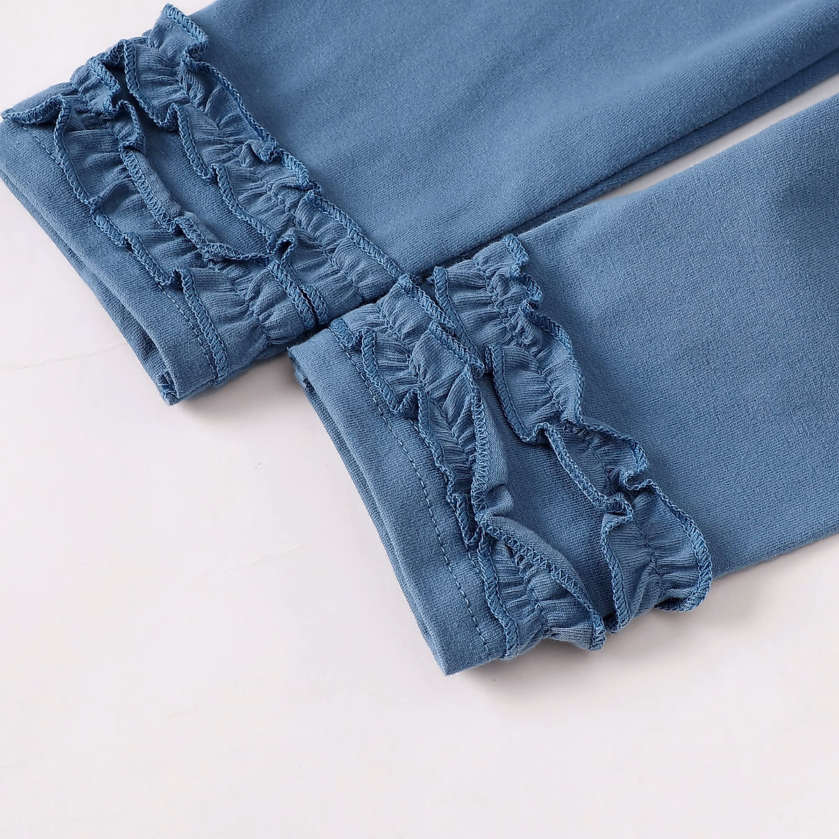 Baby Girl Clothes Toddler Girl Cute Outfits Long Sleeve Ruffle Shirt Solid Pants Little Baby Girl Fall Winter Clothes 12-18 Months