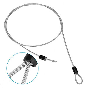 Haowecib Cable Bicycle Lock, Exquisite Stainless Steel Cable Lock for Bicycle for Bike(Silver)