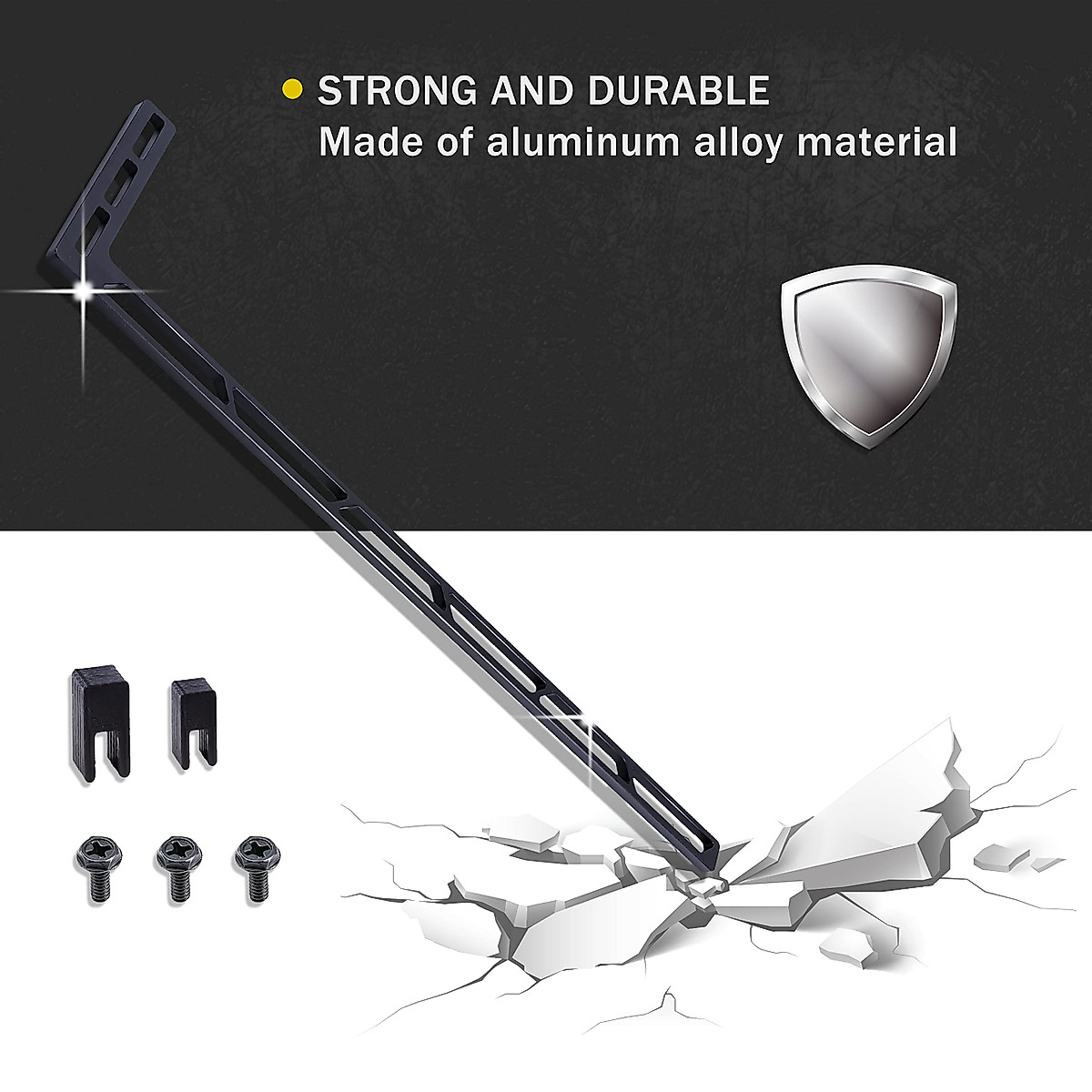 Fstop Labs CloverTale Graphics Card GPU Brace Support, Video Card Sag Holder Bracket, Anodized Aerospace Aluminum (Upgraded Version Black)