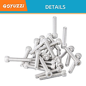 M6 x 100mm Socket Head Cap Screws Bolts Stainless Steel 304 Metric Machine Hex Socket Screw, Allen Hex Drive, Fully Thread, 10PCS