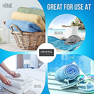 CrystalTowels Bath Towel Set Pack of 7 (27 x 52 Inches) 100% Cotton, Ultra Soft Highly Absorbent Bath Towel, Lightweight and Quick Drying Towels, Multi Colors Brights.