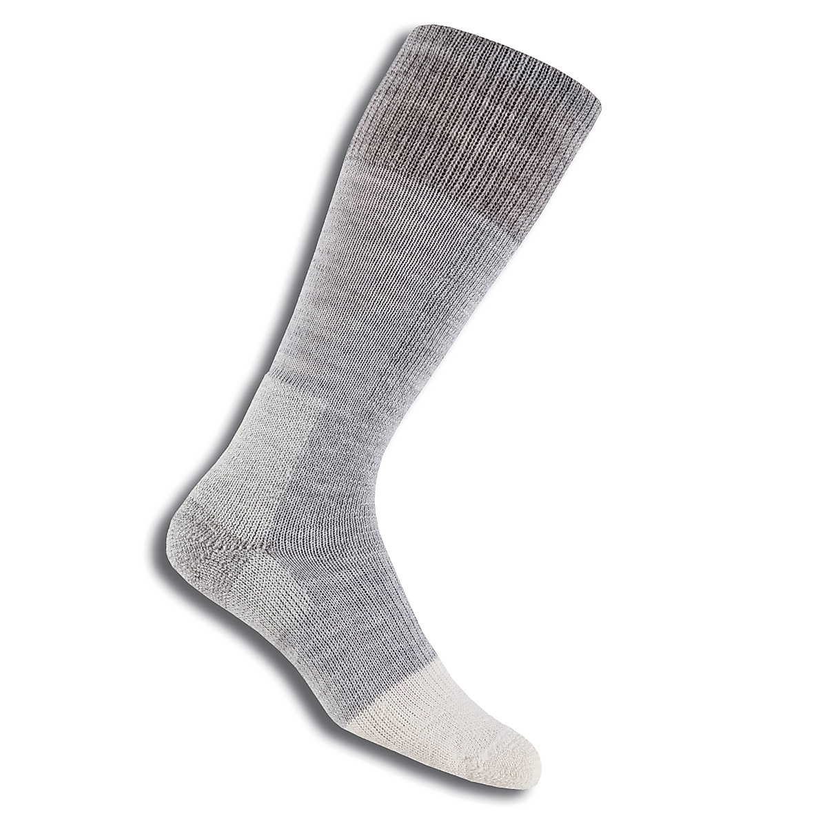 Thorlos Unisex ST Mountaineering Thick Padded Over the Calf Sock, Light Grey, Large