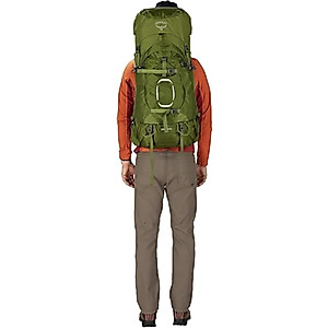 Osprey Aether 55L Men's Backpacking Backpack, Garlic Mustard Green, S/M