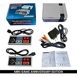 Classic Mini Retro Game Console, Built-in with 620 Classic Retro Games Dual Players Mode Console for Kids, Adult, Children Gift, Birthday Gift