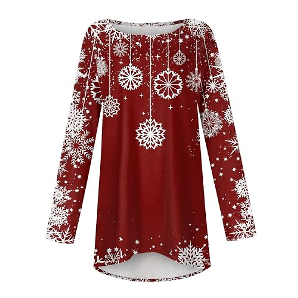 Womens Fall Fashion 2023 Plus Size Fashion Womens Plus Size Clothing Ropa de invierno para Mujer Pink Shirt Plus Size Shirts Bride Sweatshirt Women's Pullover Sweaters（6-Deep Red,3X-Large）