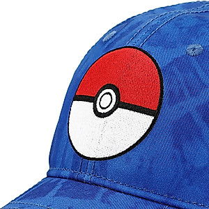 Bioworld Pokeball Embroidered Blue Tie Dye Cotton Twill Pokémon Baseball Hat