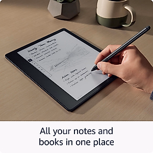 Introducing Kindle Scribe (64 GB), the first Kindle for reading and writing, with a 10.2” 300 ppi Paperwhite display, includes Premium Pen