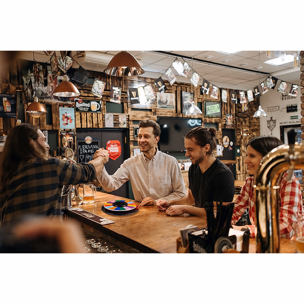 AZDVZD 8 Inch Table Spinning Wheel,Double-Sided 8/16 Slot Color Prize Wheel,Dry Erase Spin Wheel for Fortune Spinning Game,Trade Show, Holiday Activities,Party Pub,Home Education