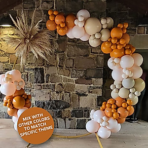 102Pcs Burnt Orange Balloons Garland Dark Orange Balloon Arch Kit Different Sizes 18 12 10 5 Inch Matte Latex Ballons For Thanksgiving Boho Baby Shower Harvest Halloween Fall Party Decorations
