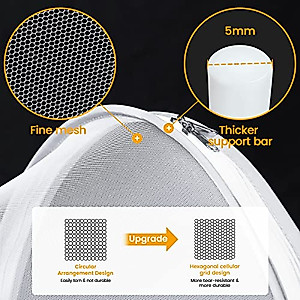 Orzbow Mosquito Net for Baby Bassinet to Keep Cats Out, Toddler Bassinet Bedside Sleeper Tent Safety Net with Two-Way Zippers & Storage Bag - Infant from Mosquito Bites and Falling Protection (White)