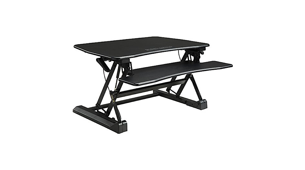 Lorell Gas Lift Monitor Riser for Ergonomic Desk Setup