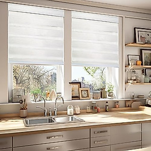 CHICOLOGY Zebra Roller Shade, 23"W X 72"H, Polyester Blend, Cordless, Basic Natural