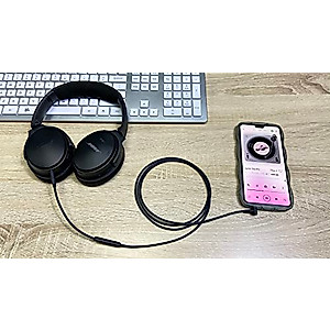 BINGLE Replacement Headphone Aux Cord for Bose QC35II QC35 QC25 QC45, Bose QuietComfort 35 35II 25 On-Ear 2 OE2 OE2i Headphones Audio Cable Wire Replacement with Inline Mic Volume Control, Black