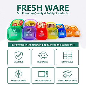 Finorder 21 Day Portion Control Container Kit (14-Piece) with Complete Guide,BPA Free Food Portion Container Set for Meal Prep,21 Day Lose Weight System (HN-PC)