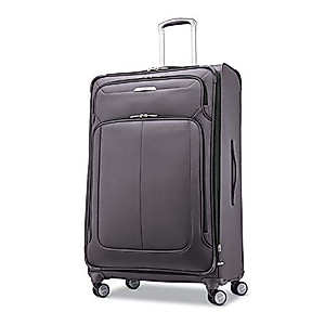 Samsonite Solyte DLX Softside Expandable Luggage with Spinner Wheels, Mineral Grey, Checked-Large 29-Inch