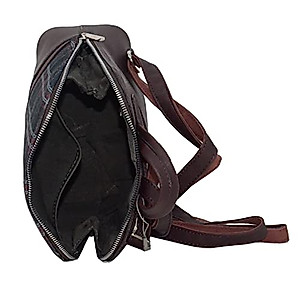 David Jones Women Fashion Checker Bag Everyday Work Travel Backpack (Bordeaux)