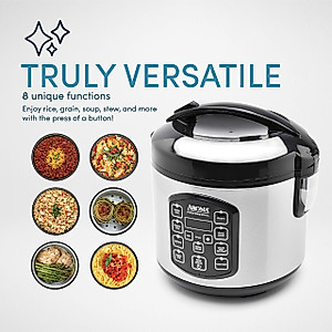 Aroma Housewares ARC-954SBD Rice Cooker, 4-Cup Uncooked 2.5 Quart, Professional Version