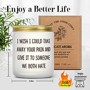 Get Well Soon Gifts for Women Men, Funny Get Well Gifts for Her Him, After Surgery Present, Feel Better Gifts for Mom Sick Friends, Grieving, Divorce, Sorry for Your Loss Gift, Take Your Pain Candle