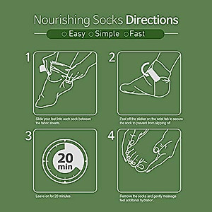 Epielle Nourishing Foot Masks - Hemp + Rosemary Extract for Deep Moisturizing 100% Vegan & Cruelty-Free (Socks 6pk), Beauty Gifts | Skincare Gifts | Skincare Party Favors. Stocking Stuffers!!