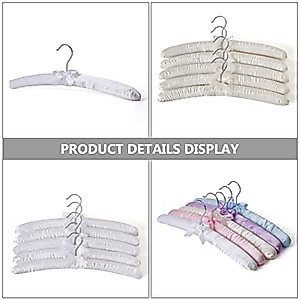 5Pcs Satin Padded Hangers Anti Slip Clothes Hangers Sweater Hangers Dress Shirt Hanger for Wedding Dresses Hangers Party Favors