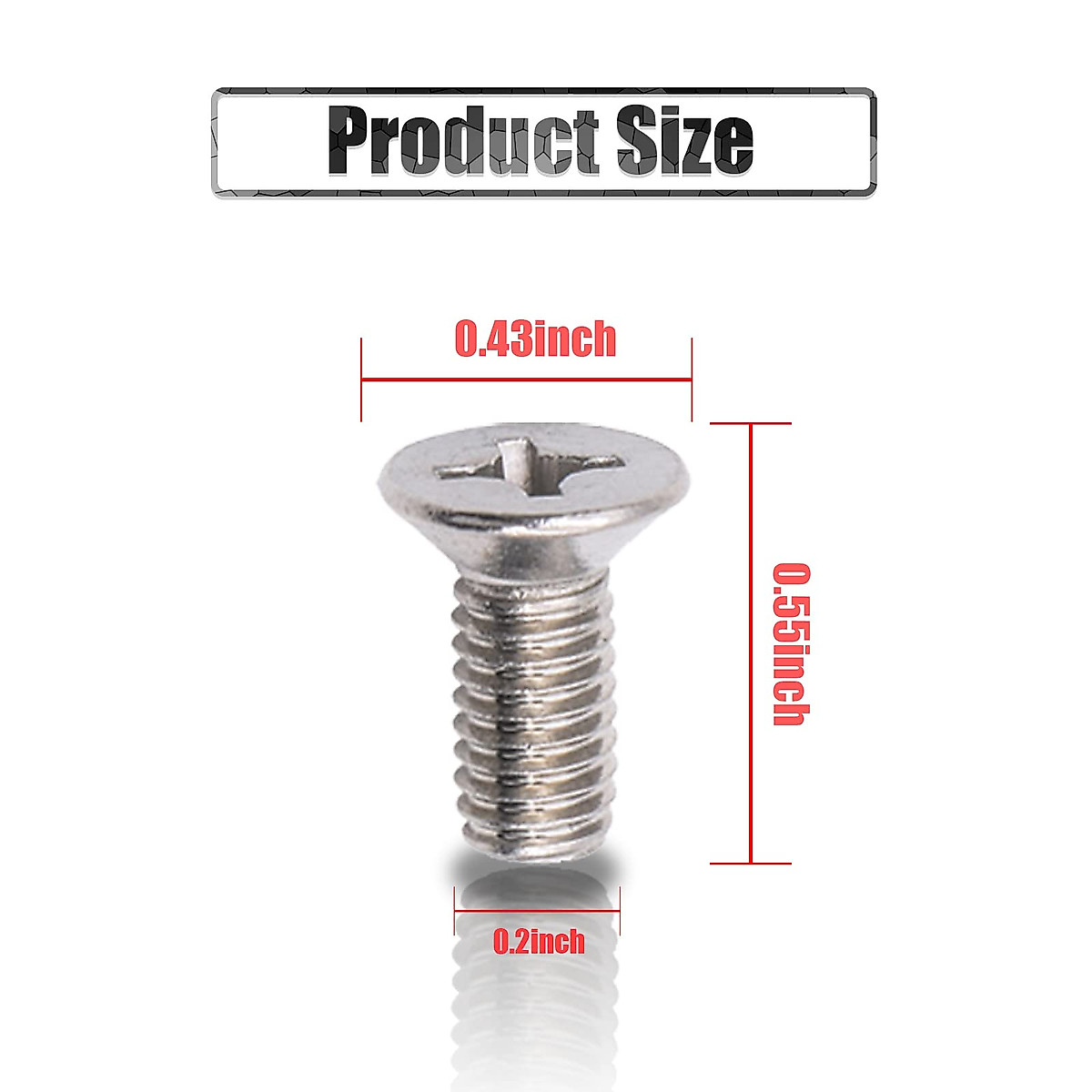 Dewkou 4 PCS Braking Disc Rotor Screws Kit, Stainless Front Rear Braking Set Bolts, Suitable for Honda Hyundai and Kia Models Best Alternative to Mazda (Silver)