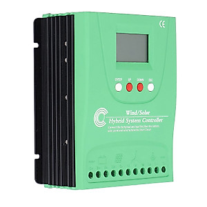 FOUF 2800W Wind Solar Hybrid Charge Controller, Auto 24V/48V Battery MPPT Hybrid Wind Solar Controller with LCD Display and Free Dump Load Accurate, 1600W Wind and 1200W Solar Panel(GPI48280)