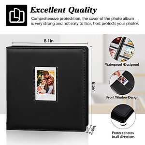 360 Pockets Photo Album for Fujifilm Instax Mini Camera Fujifilm Instax Mini 11 12 9 40 Evo Liplay 8 7+ Instant Camera(Black)