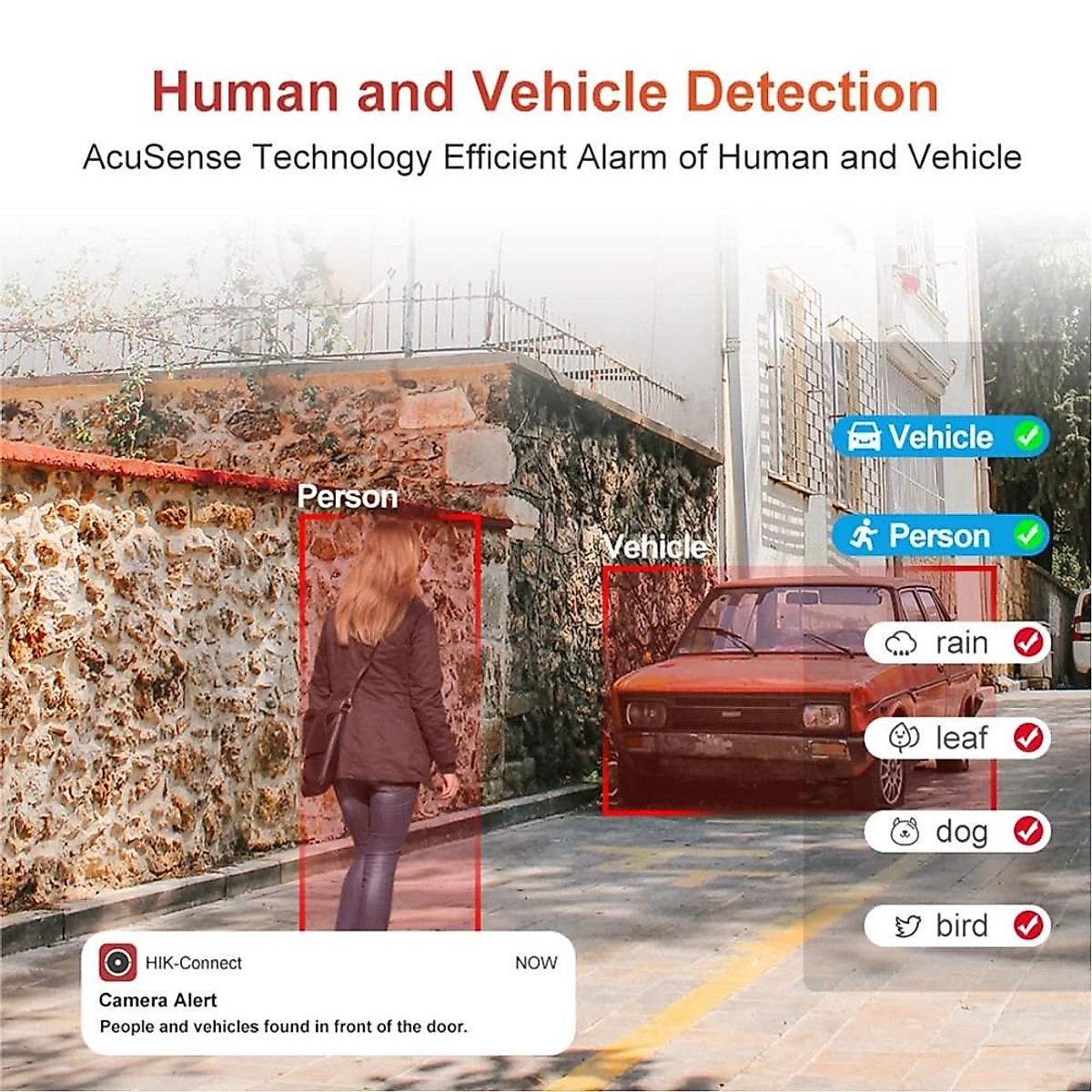 Hikvision IP Camera DS-2CD2183G2-I 2.8mm Lens Original 8MP AcuSense Vandal WDR Fixed Dome Network Camera IR Camera PoE H.265 Outdoor IP67 International English Version Work with Hik Connect APP