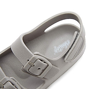 Weestep Boys Girls Toddler Little Kid Lightweight Hook Loop Sandal(6 Toddler, Grey2)