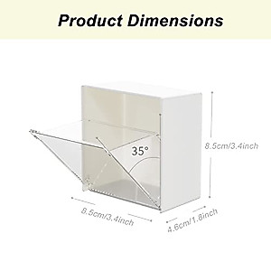 6 Pcs Self Adhesive Small Storage Box,Cotton Pads Holder Dispenser Container Case for Bathroom Cotton Swab, Floss, Hairpin, Rubber Band, Clip Household Organize