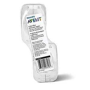 Philips Avent Anti-Colic Baby Bottle Slow Flow Nipple, 4pk, Flow 2, SCF422/47
