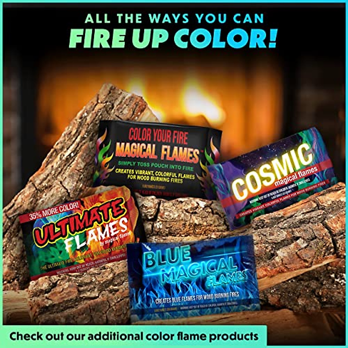 Magical Flames Cosmic Fire Packets - Vibrant Color Change Fire Effects
