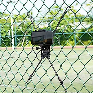 Nechkitter 2 in 1 Action Camera Chain Link Fence Mount for Gopro Action Cameras and Cell Phone, Ideal Backstop Camera Mount for Recording Baseball, Softball and Tennis Games …
