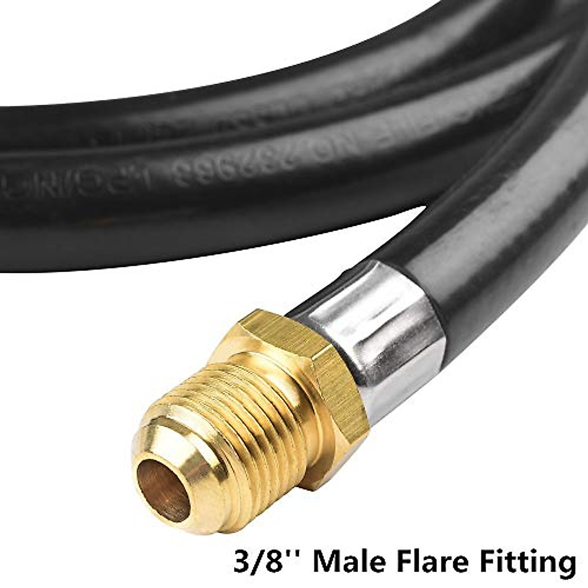 SHINESTAR 12FT Propane Hose Extension with 3/8" Female Flare x 3/8" Male Flare, for Large Tank and Gas Grill, Camping Stove, and More, Flexible and Durable