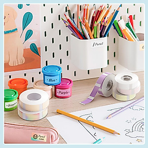 MUNBYN Thermal Label Tape for Penguin Bluetooth Label Maker Machine, 15 x 30mm 210 Labels/Roll, Self-Adhesive Label for Home, Office, School (White)